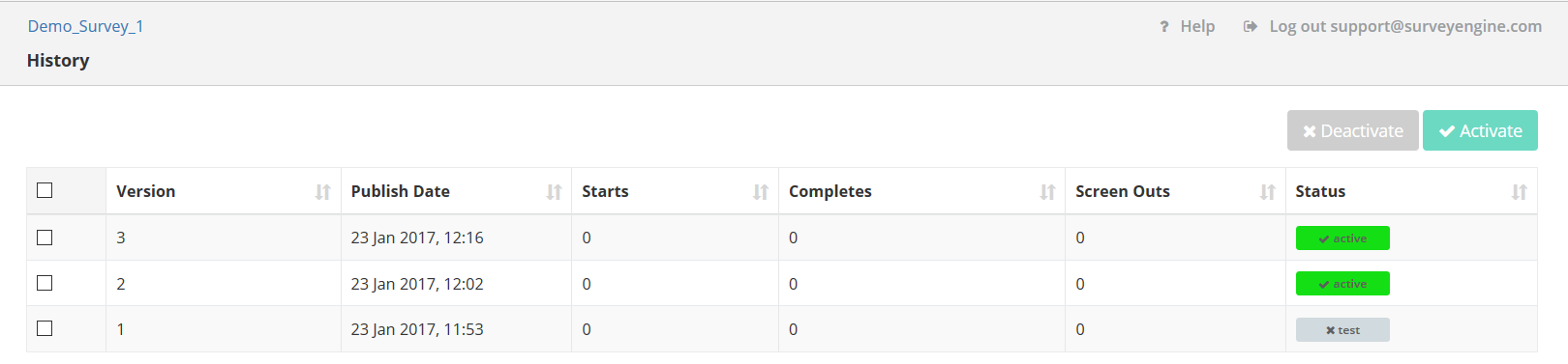 Re-publish Survey And Retain Existing Data – SurveyEngine